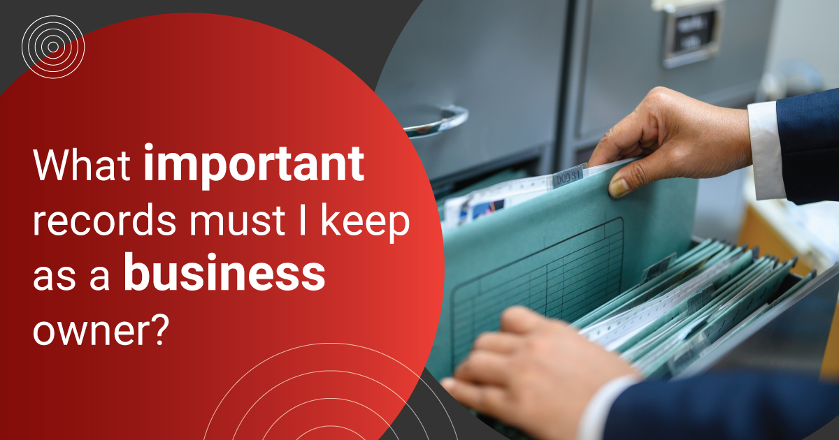 What records must I maintain as a business owner?